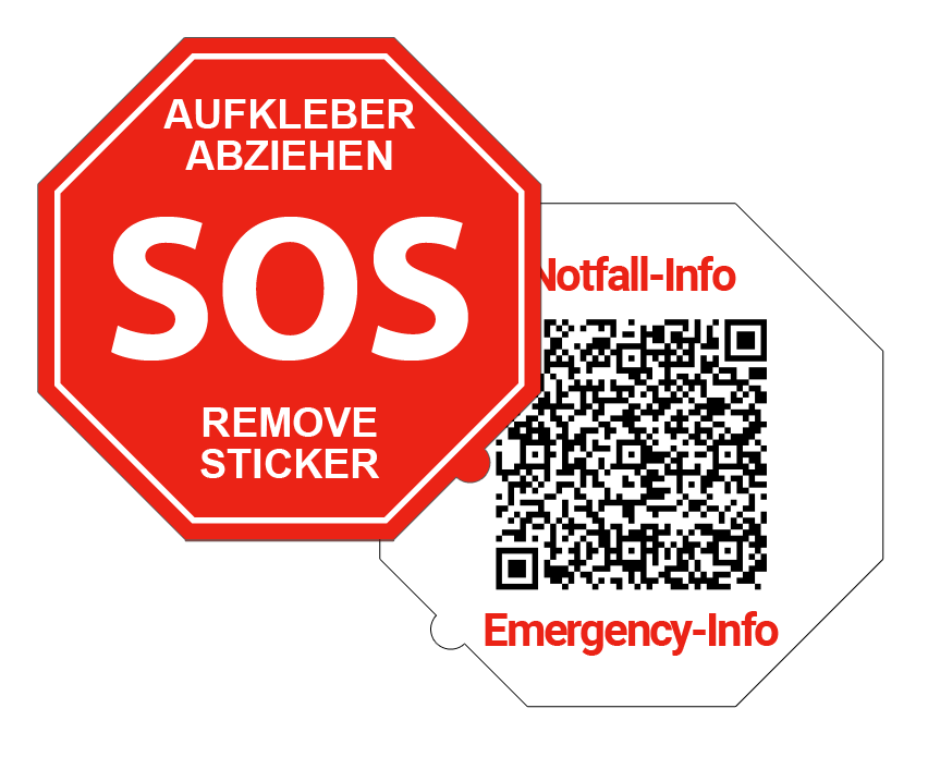 IDENT-QR Schweiz SOS Sticker – IDENT QR
